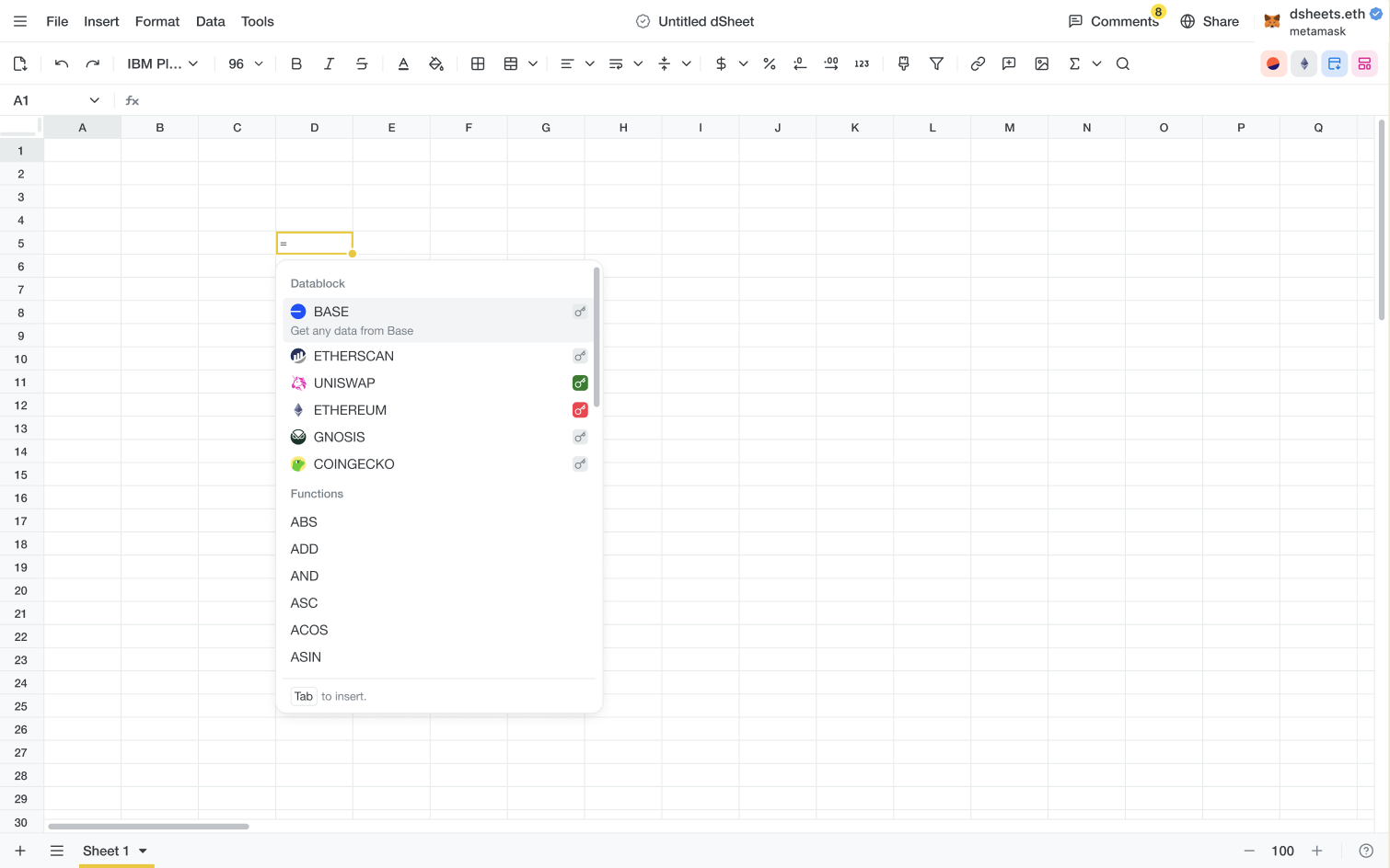 dSheets: Alternativa Descentralizada a Google Sheets para Datos Blockchain y DeFi