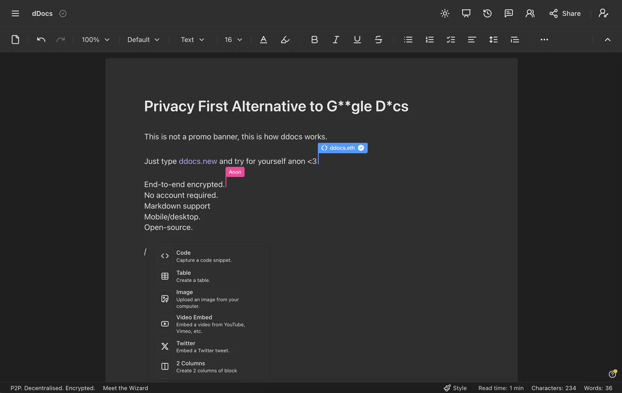 dDocs: Your Markdown Editor for Seamless Importing, Editing & Exporting